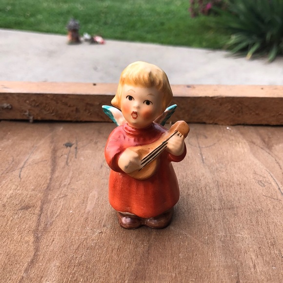 Hummel | Art | Rare Small Hummel Angel With Instrument Figurine | Poshmark